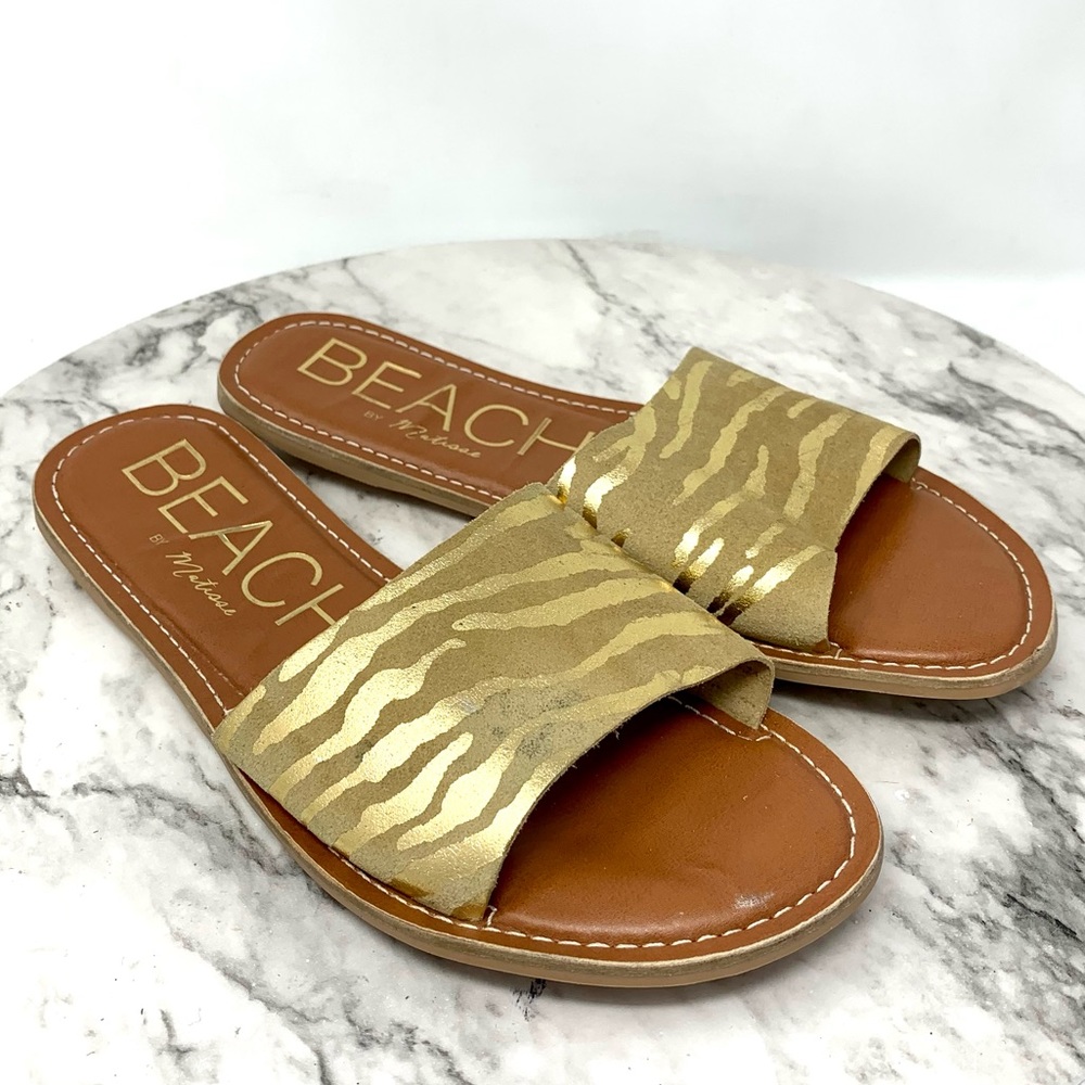 Beach By Matisse Cabana Animal Print Metallic Open To… - Gem